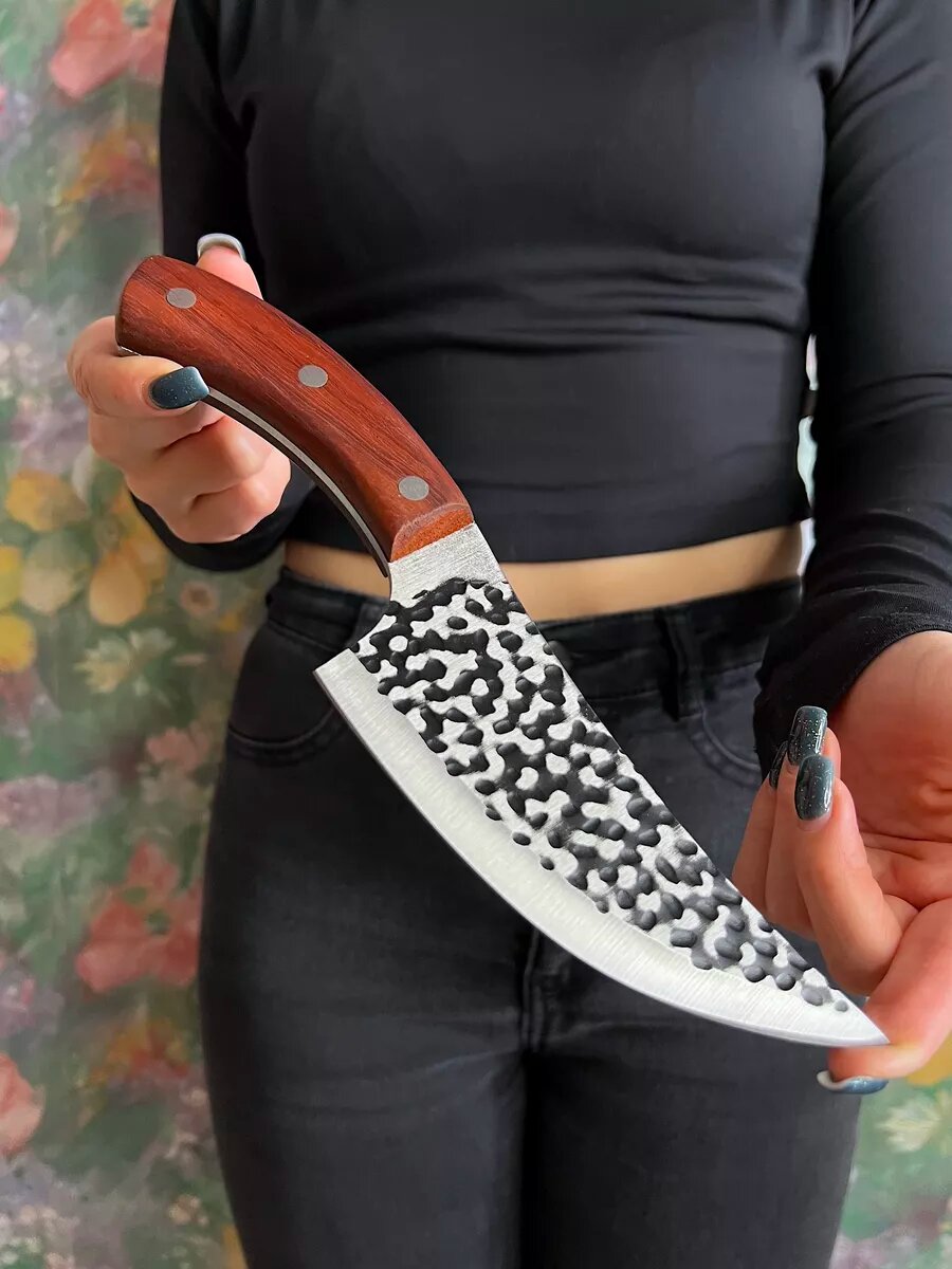 Охотничий нож "Шкуродер", сталь 440C, рукоять натуральное дерево