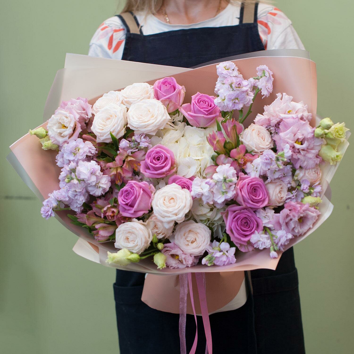 Букет цветов Charlotte "Magical Color Pink", 6 видов, 50см, розовый