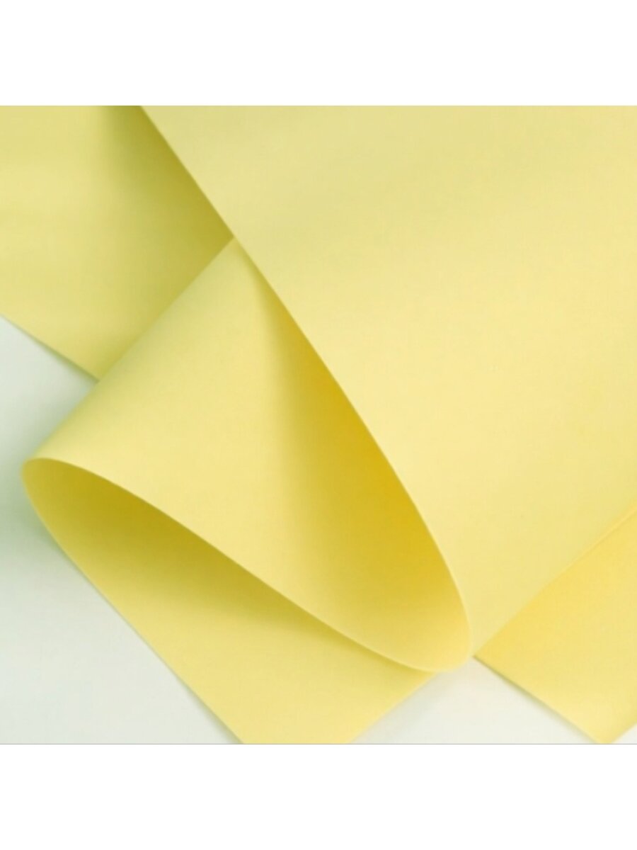 Фоамиран для творчества Иранский 1мм, лимонный, 60х70 см (5шт)