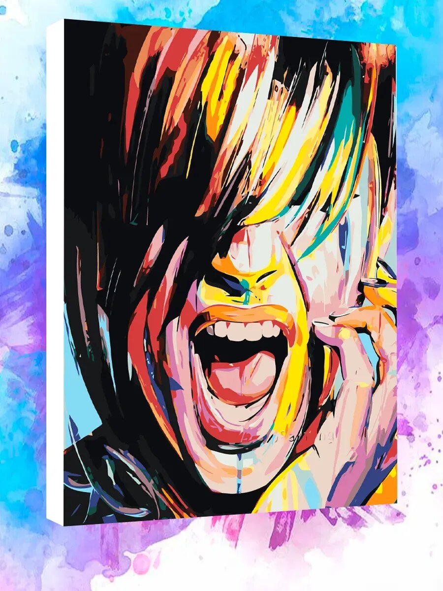 Картина по номерам Девушка Эмоции Арт