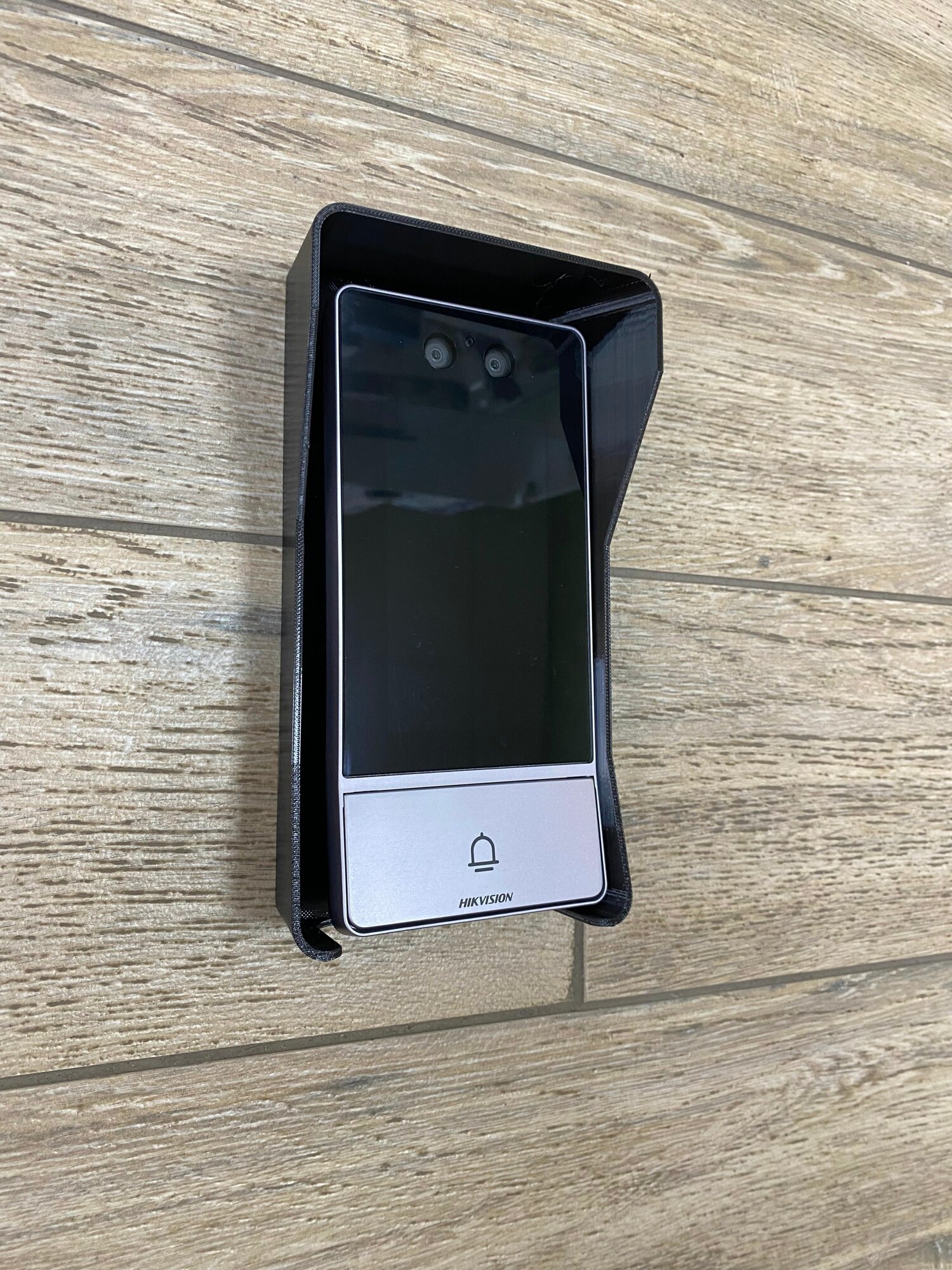 Комплект козырек + уголок для терминала Hikvision DS-KV9503-WBE1 с распознаванием лиц и считывателем (черный) (3D-печать, пластик)