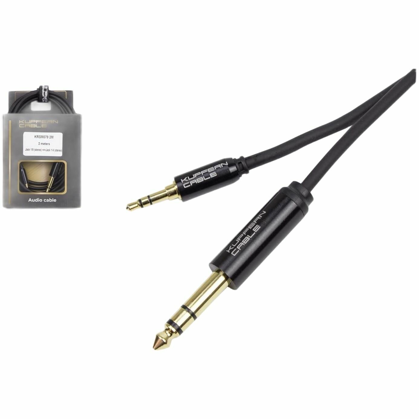 Шнур mini-Jack stereo (папа) - Jack stereo (папа) KUPFERN KRSM079 2M
