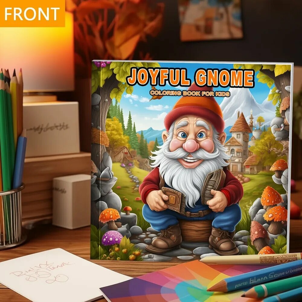 Книжка-раскраска в стиле гномов, Альбом для рисования Гном, высокое качество Книга каракулей 20 см*20 см, подходит для раскрашивания как взрослыми, так и детьми
