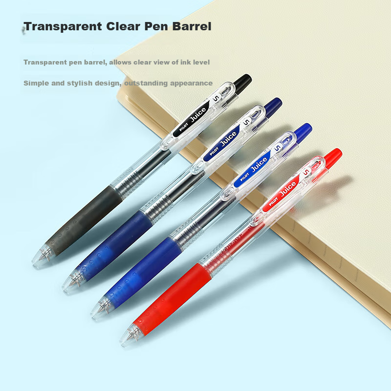 PILOT JUICE Blue Gel Ink Pen 0.7mm, Set of 10 Pens, Office Supplies, Push Button Pen, High Value Student Exam Pen