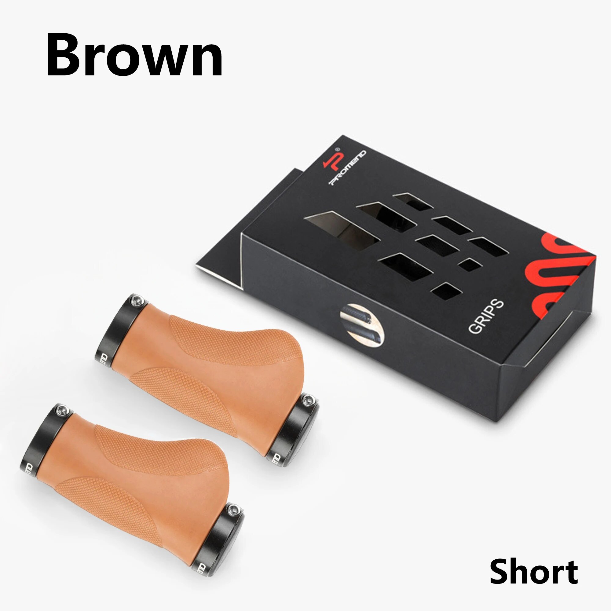 Ручки для руля SHIZIWANGRI из алюминия и резины Коричневый, brown-2 short