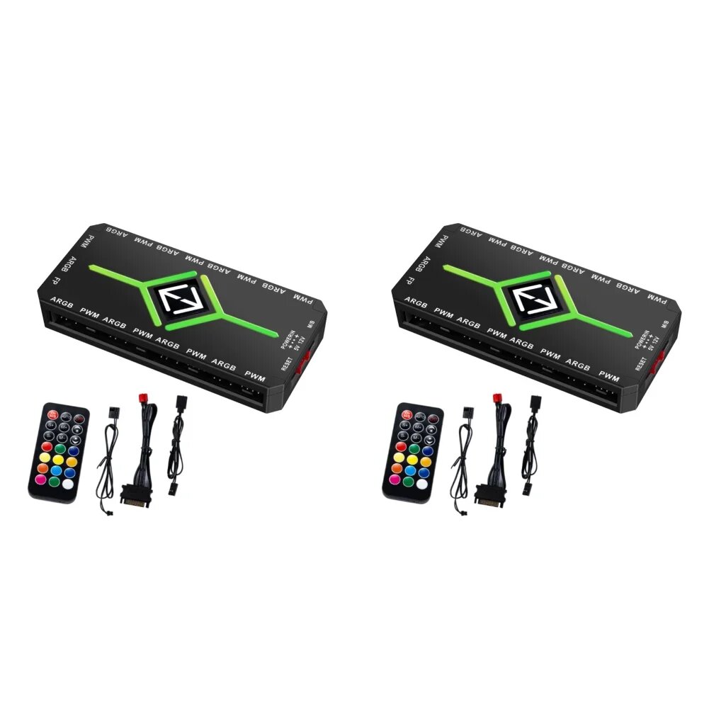 ONEVAN PWM Fan Hub 9 портов Black 2PCS