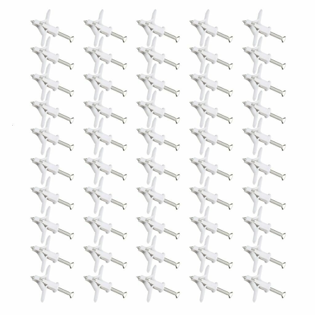50 шт. Анкеры для гипсокартона ABS и сталь Устойчивые к коррозии для ремонта дома, - M8x38304 Гвоздь Самолет