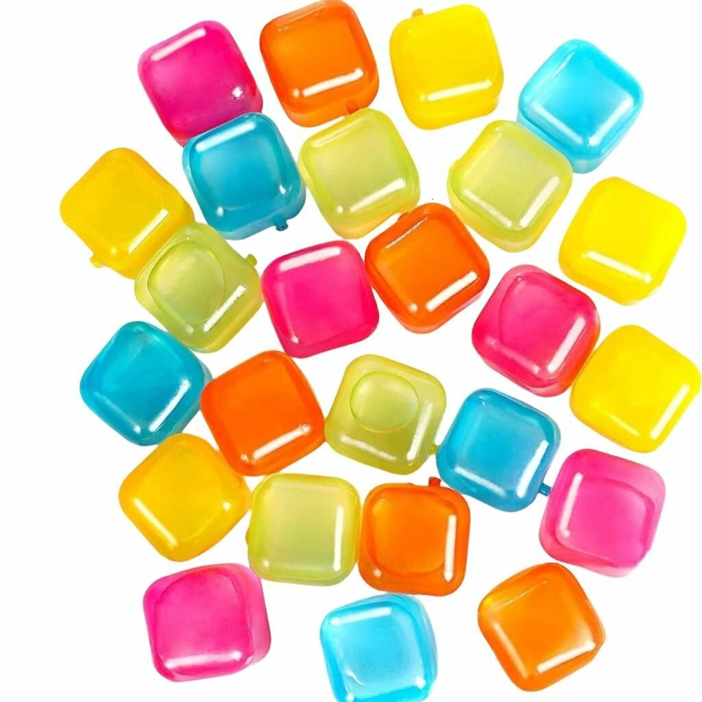 Быстроохлаждающиеся многоразовые кубики льда, - Разноцветные квадраты