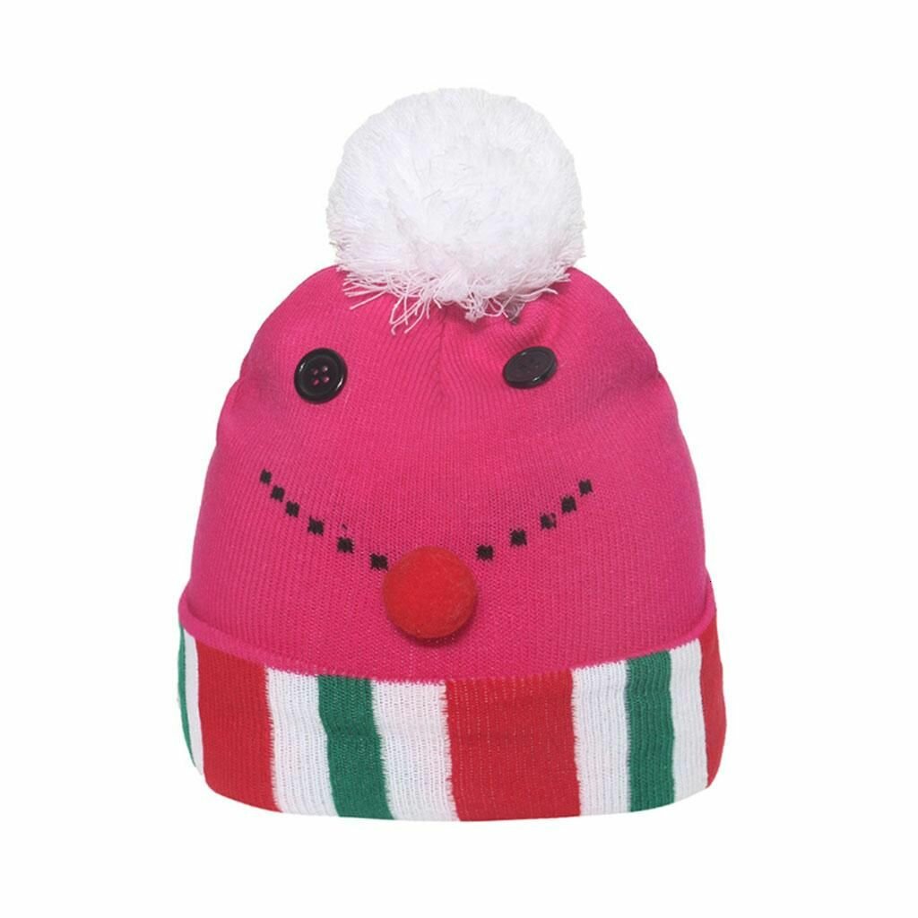 Зимний Детский шерстяной капюшон со Снеговиком ручной работы от Деда Мороза-K