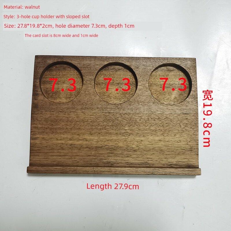Подставка из орехового дерева с тремя отверстиями и наклоном 27.9x19.8x2 см