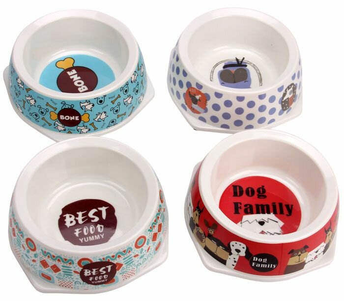 Миска для кошек и собак Bobo 700 мл круглая, разноцветная из меламина