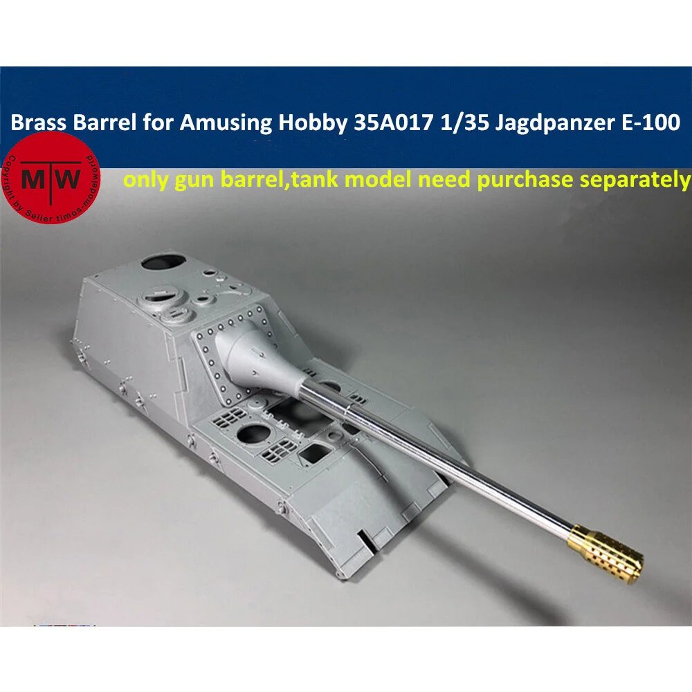 Латунный ствол для модели Jagdpanzer E-100 Amusing Hobby 35A017 1/35