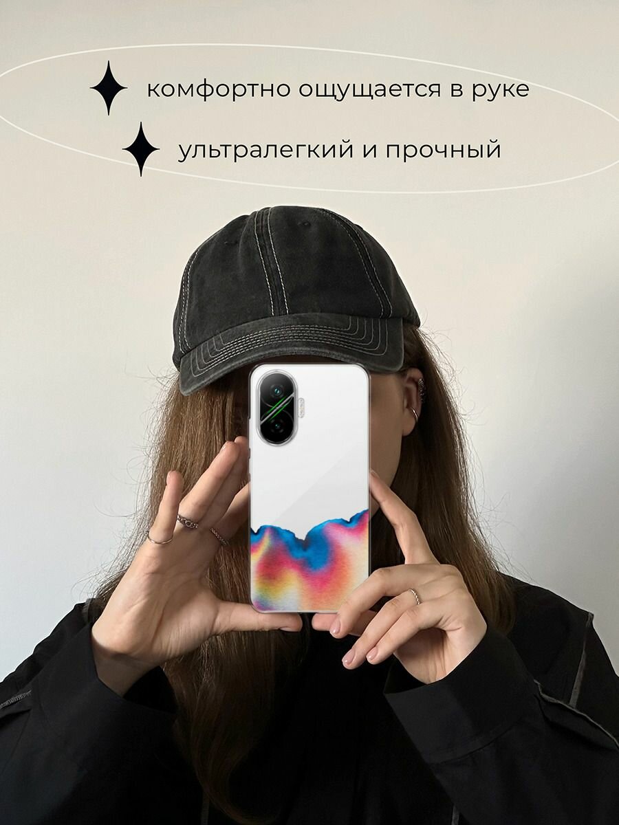 Чехол на Poco F7 / Поко F7 с принтом Акварельное сочетание, прозрачный — фото 1
