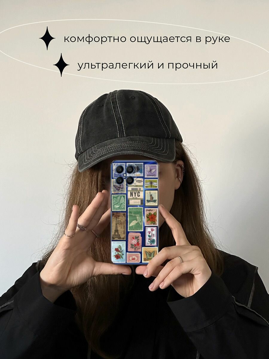 Силиконовый чехол на Honor X8 / Хонор X8 с принтом Марки — фото 1