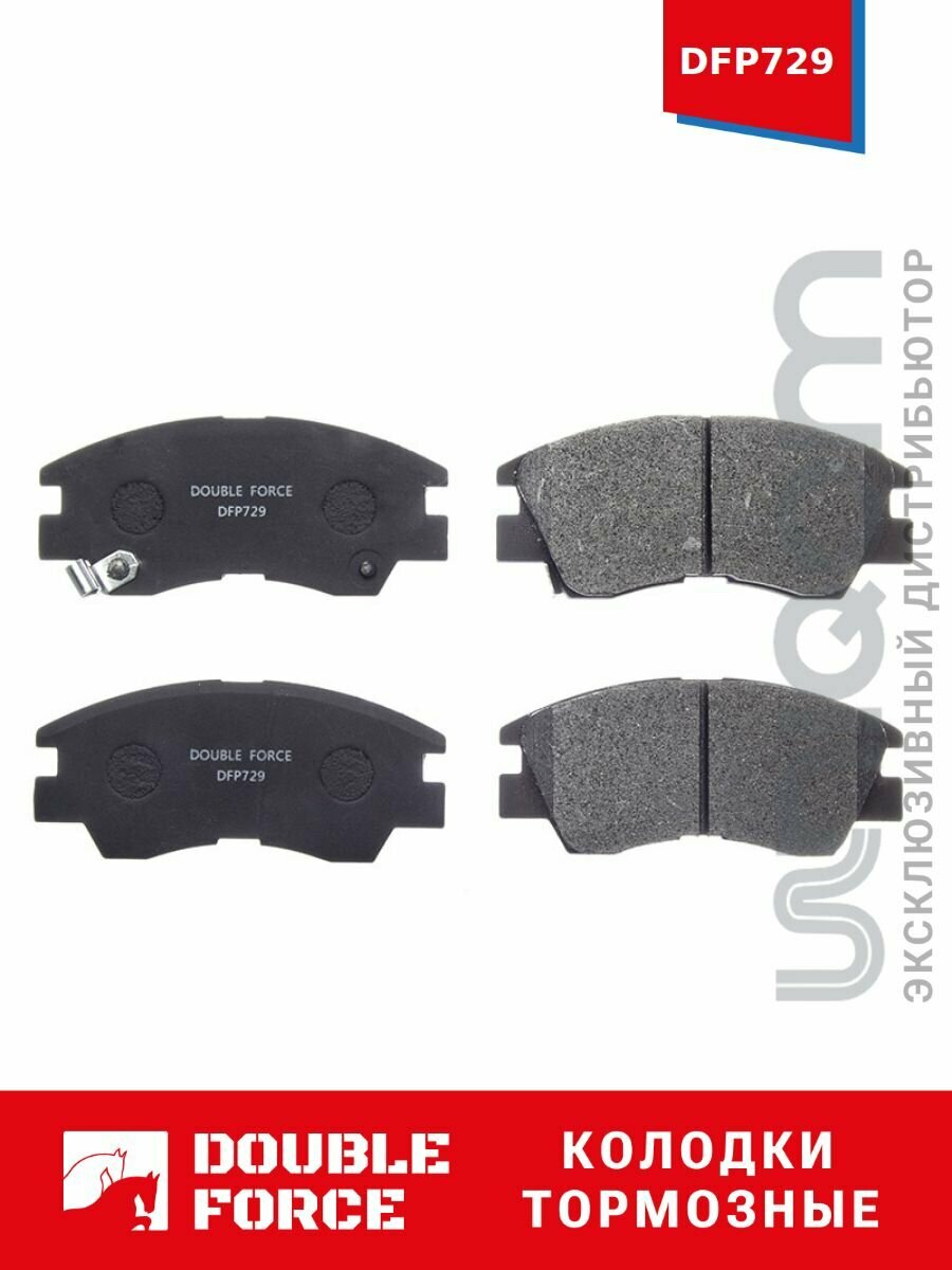 Колодки тормозные передние Mitsubishi PAJERO 1991 - 1998 Double Force DFP729