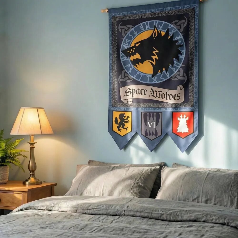 Флаг для украшения дома Warhammer 40K 70*120cm