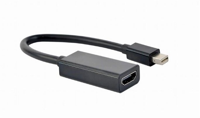 Cablexpert Кабель-переходник miniDP->HDMI 4K Gembird Cablexpert A-mDPM-HDMIF4K-01 (0.15м) (ret)