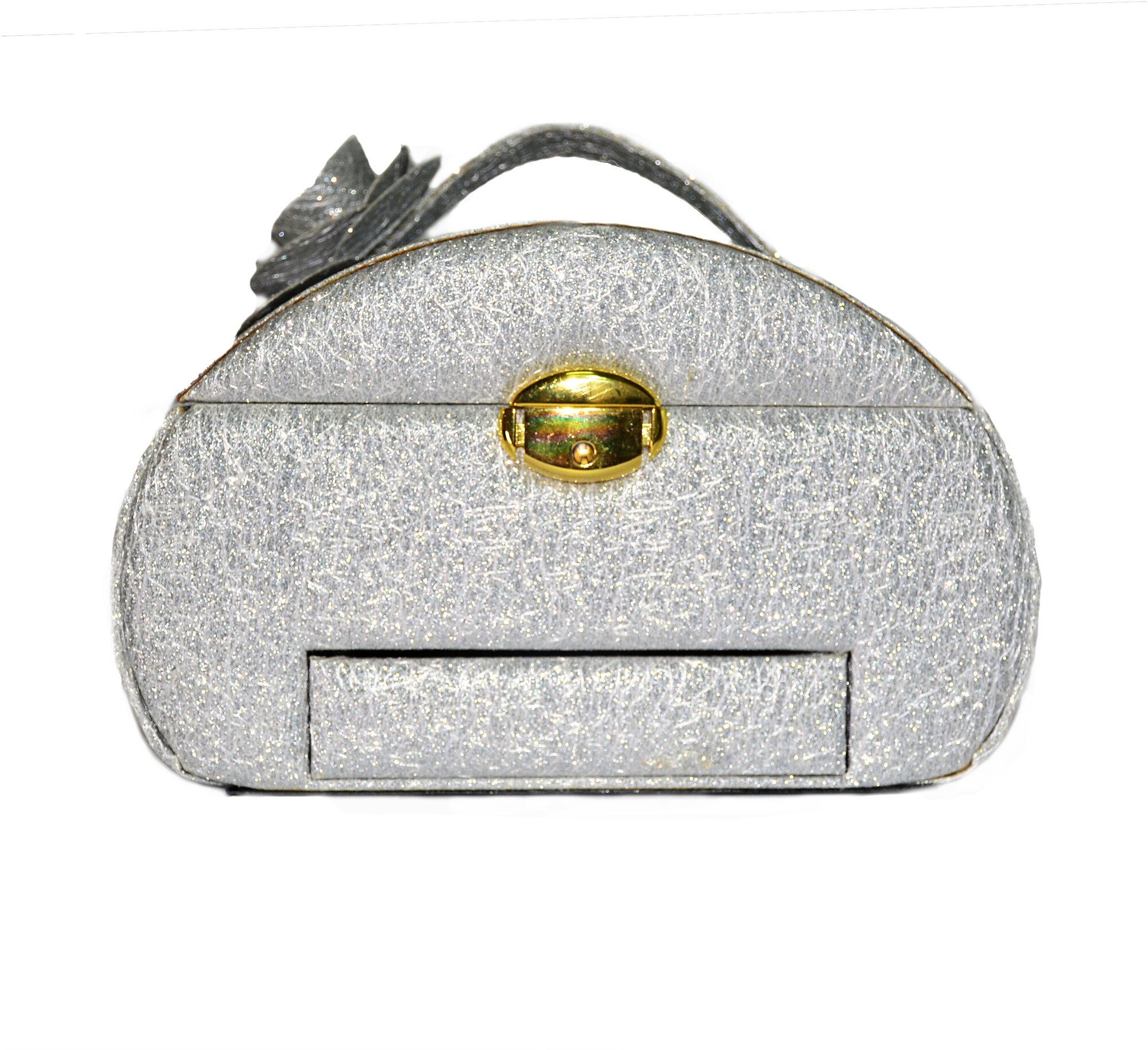 Шкатулка для ювелирных изделий (серебро) "Блестящая роза"