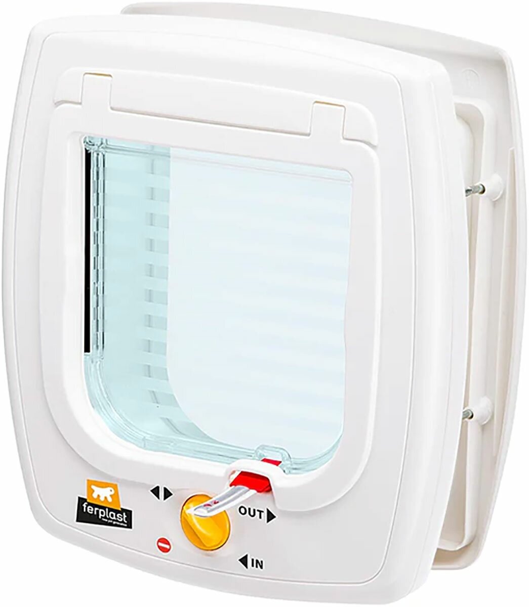 Автоматическая дверь FERPLAST SWING 5 для кошек, 22,5 х 25,2 х 9,6 см (белый)