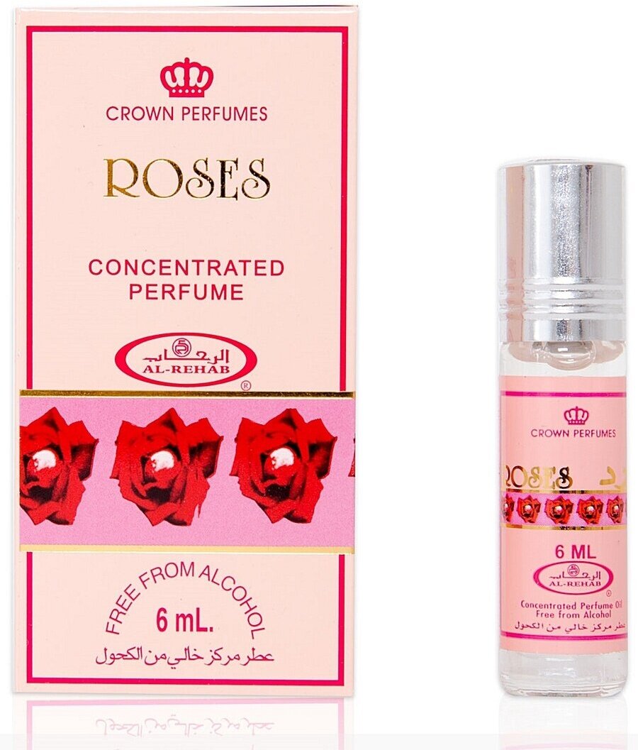Al-Rehab Concentrated Perfume ROSES (Масляные арабские духи розы, Аль-Рехаб), 6 мл.