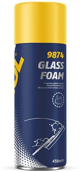 MANNOL 9874 Очиститель пенный для стекол 450мл/Glass Foam