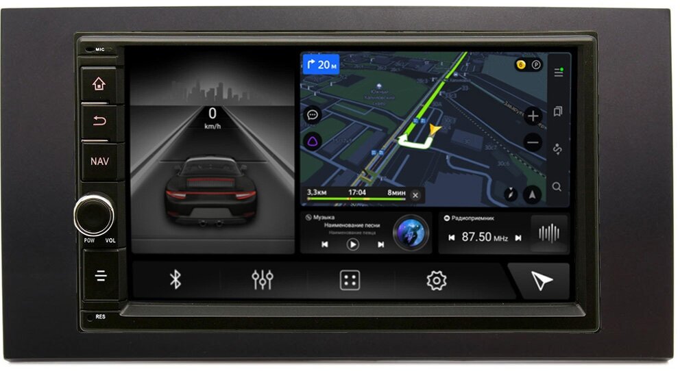 Штатная магнитола Ford Kuga, Fiesta, Fusion, Focus, Mondeo Canbox GTR056-RP-FRFC-35 Android 10 (4/64, DSP, IPS, Carplay) С крутилкой