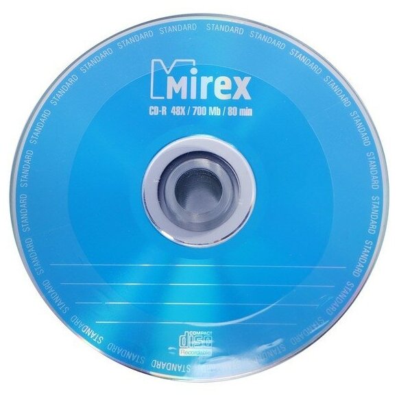 Диск CD-R Mirex Standard 50, 48x, 700 Мб, 1 шт.