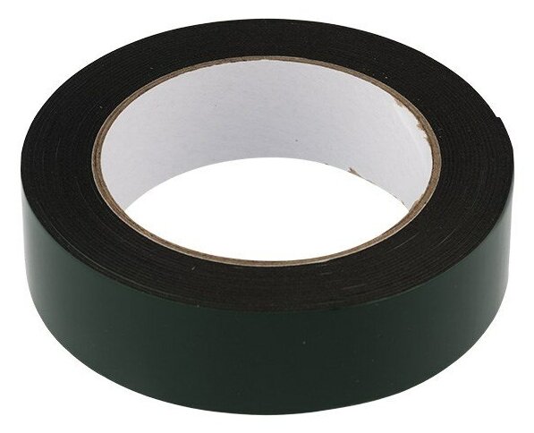 Скотч двухсторонний 5х30мм зеленый на черной основе REXANT