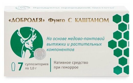 Добродея Фунго с каштаном - Крем-мазь натуральная нативная (в суппозиториях) MED-03/28 113-85207