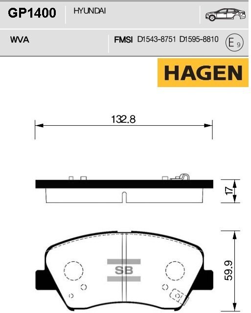 Колодки Тормозные Передние SANGSIN GP1400