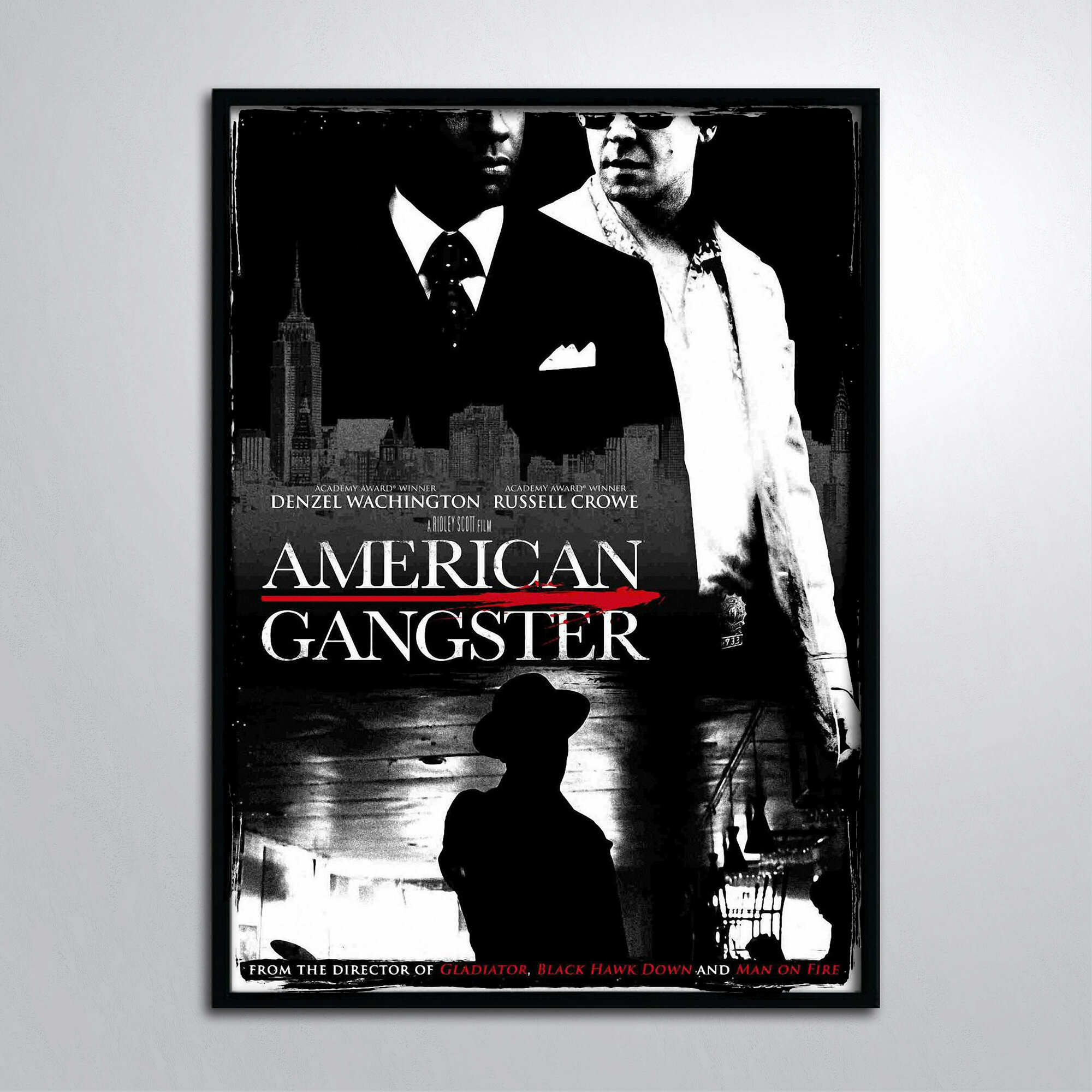 Постер без рамы/Гангстер Дензел Вашингтон Рассел Кроу American Gangster