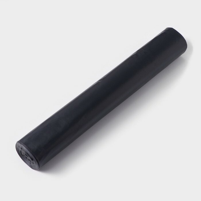Мешки для мусора, 160 л, 90х110 см, 80 мкм, ПВД, 10 шт в рулоне, цвет чёрный