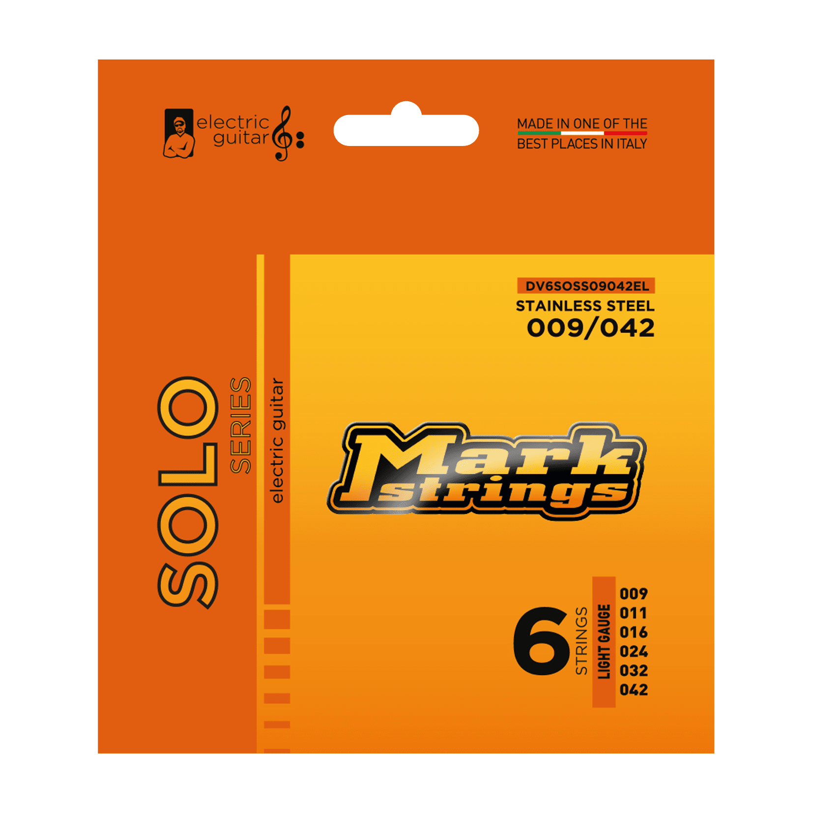 Струны для 6-струнной электрогитары, сталь, Markbass Solo Series DV6SOSS09042EL - (9-42)