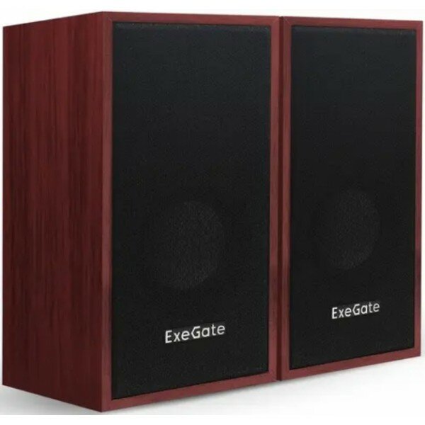 Акустическая система 2.0 ExeGate EX287059RUS Tango 314 (питание USB, 2х3Вт (12 Вт RMS), 80-20000Гц, темное дерево)