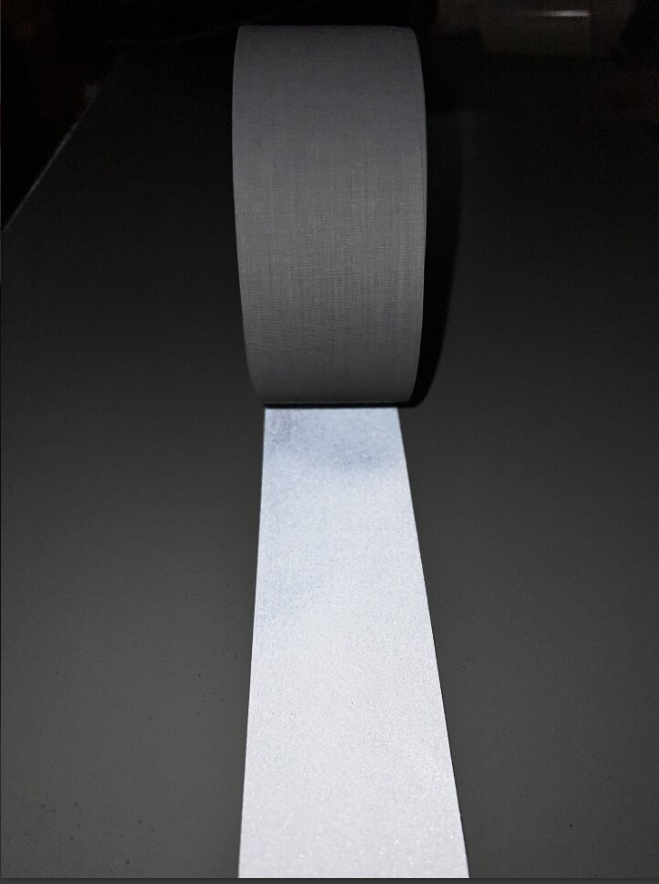 Светоотражающая лента пришивная для одежды 50мм*5м - серая