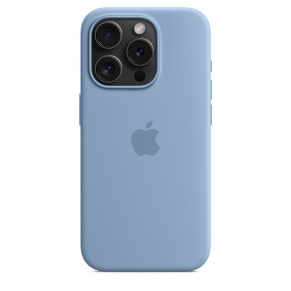 Apple iPhone 15 Pro Silicone Case with MagSafe - Winter Blue (MT1L3)