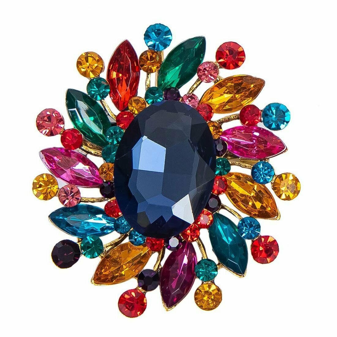 Брошь, стразы