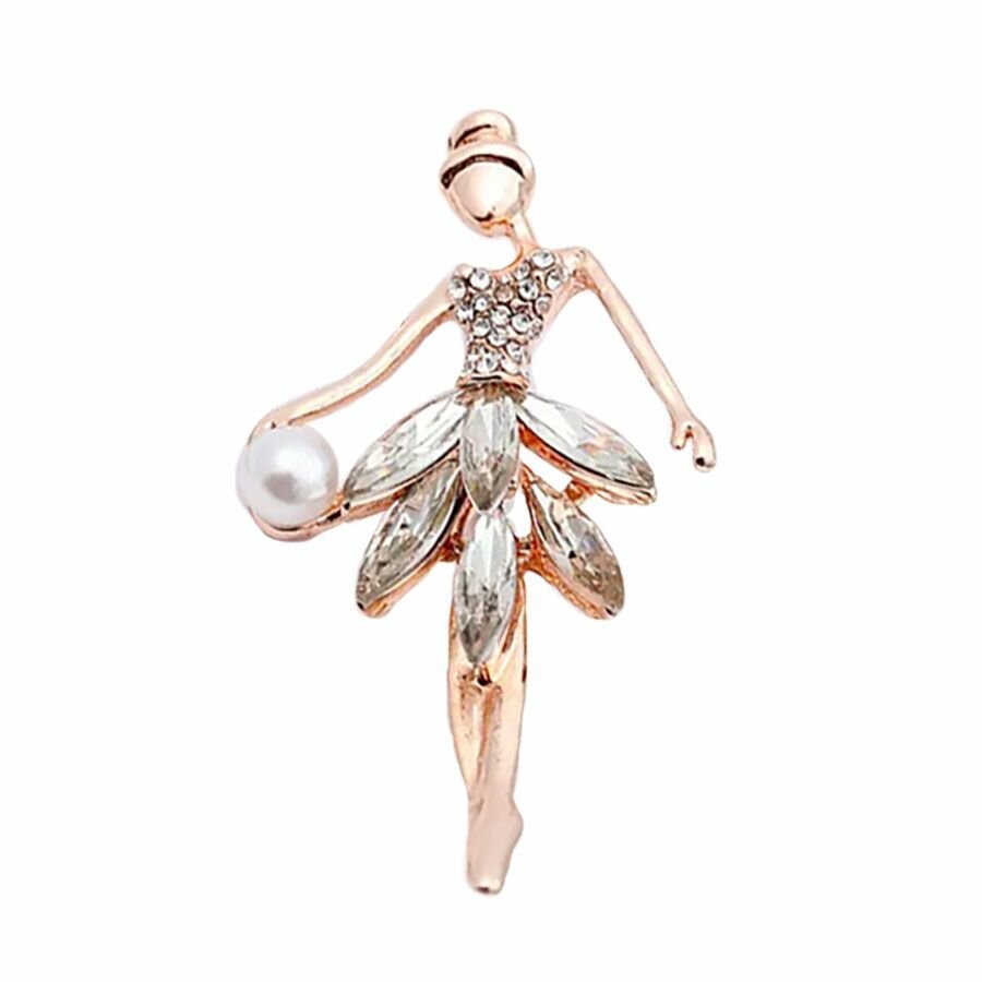 Брошь, стразы