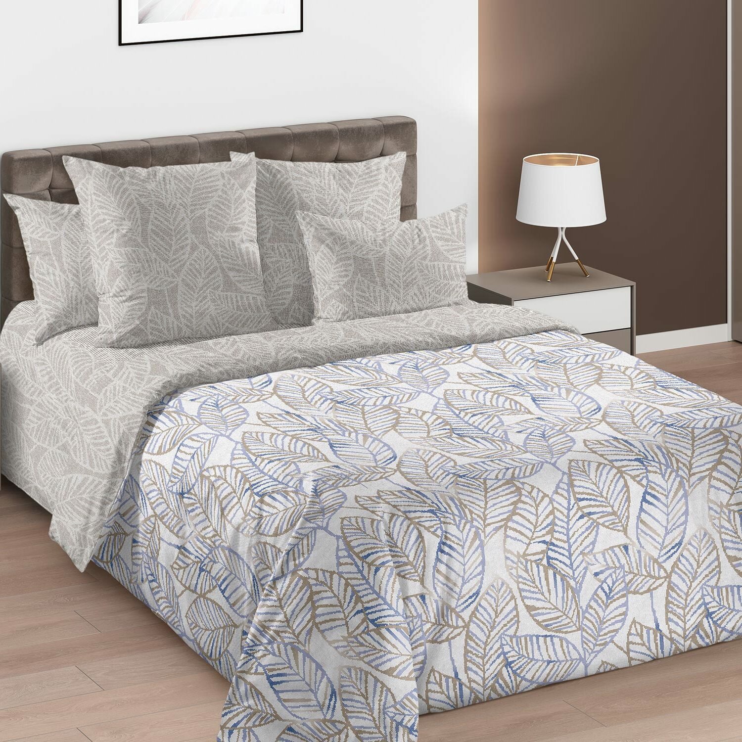 Постельное Белье Евростандарт Перкаль (4 наволочки) "Лепесток 1"