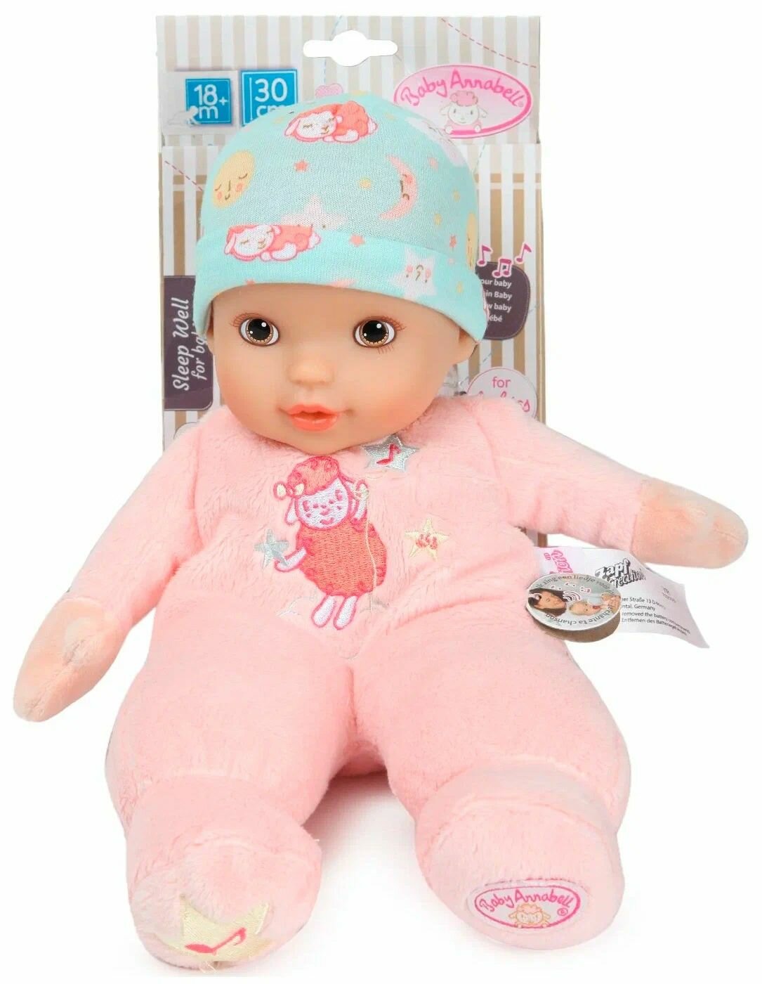 Zapf Creation Baby Annabell for babies Бэби Аннабель Кукла Сладких снов, 30 см, 702-925