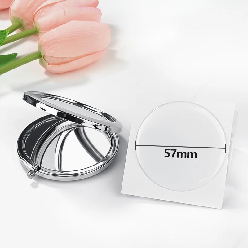 Комплект из 10 металлических карманных зеркал Silver