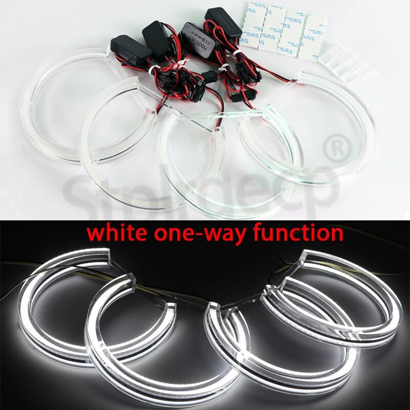 Мм x 4 Автомобильный Стайлинг, двойной цвет, Φ DTM, фары с ангельскими глазами для BMW E36 E38 E39 E46 M3, кольца с указателем поворота, автомобильные аксессуары 131mm x4, only white