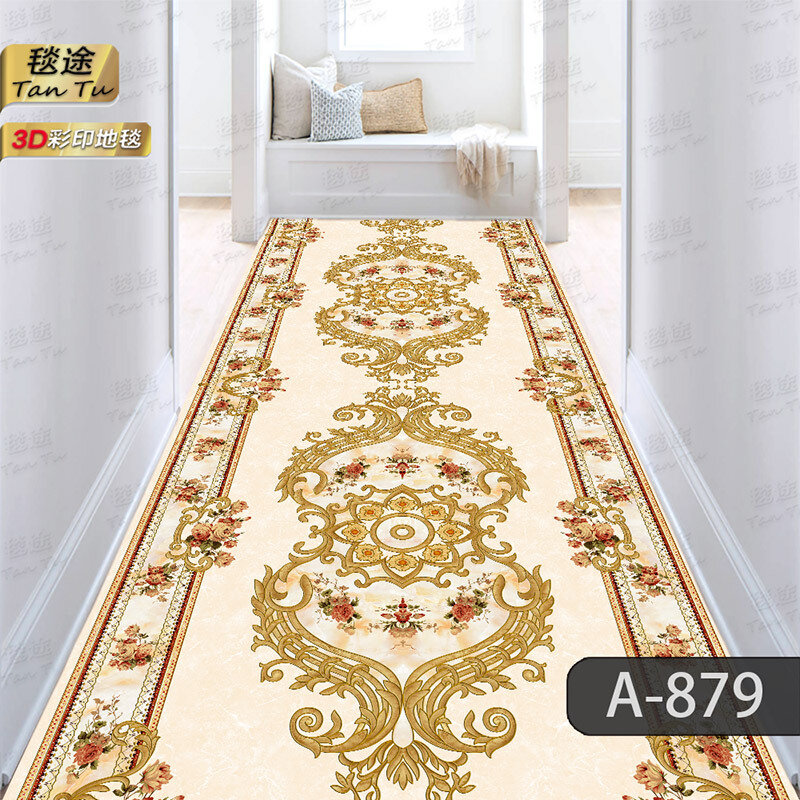 Коврик для пола в отеле, 3D-коврик, который можно разрезать, для входа, коридора, прихожей, лестницы, длинная полоса коврового покрытия для отелей.