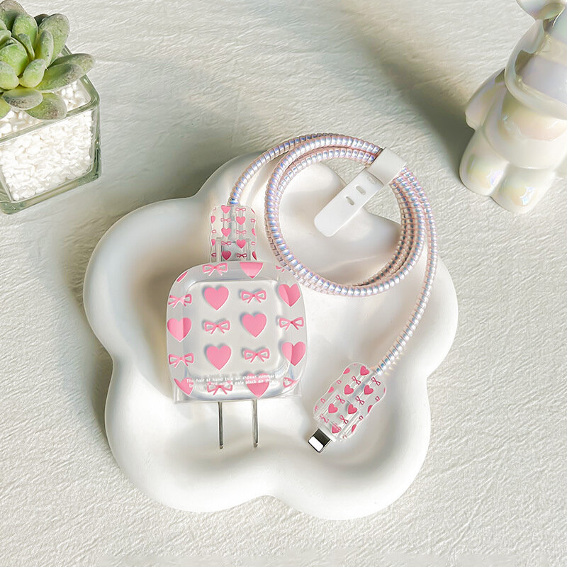 Чехол Cool Yue "Apple Charger Protective Cover", для Apple, прозрачный, ТПУ, защита от падения