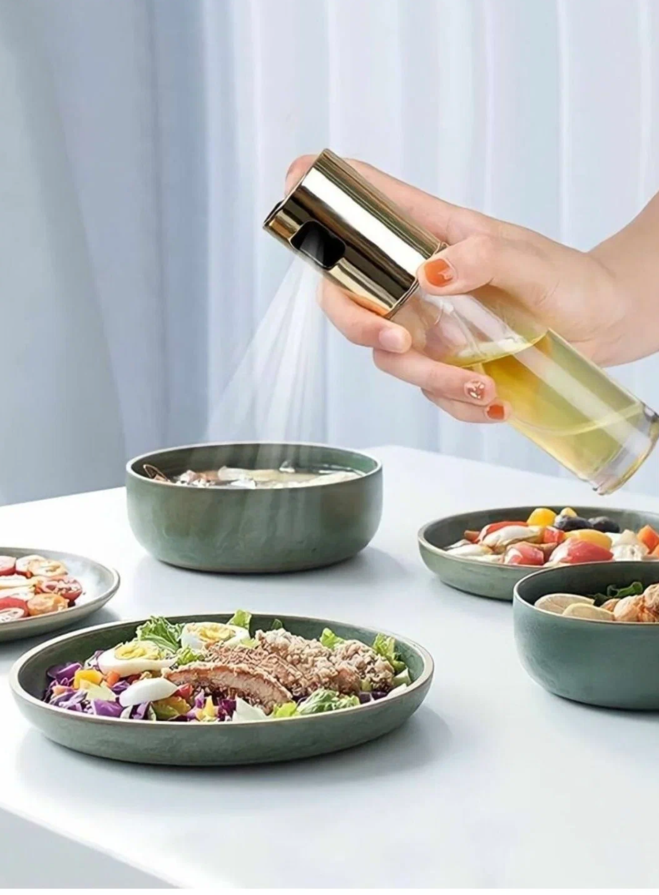 Флакон-дозатор с распылителем — для масла и уксуса, 100 мл, стекло