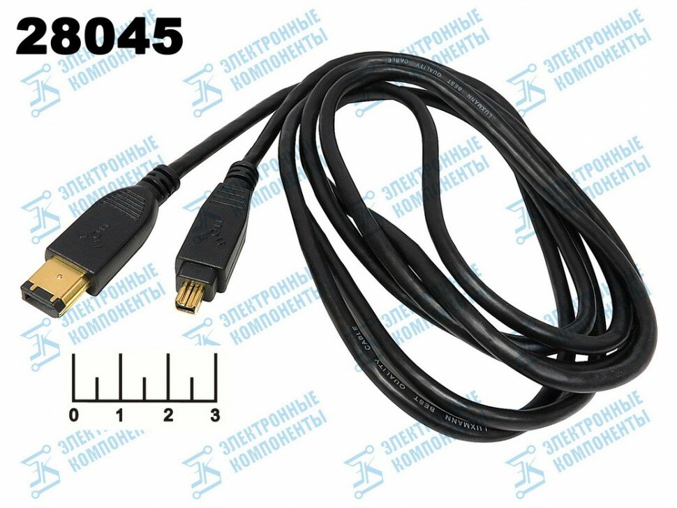 Шнур Firewire 6pin-IEEE1394 4pin 2м gold Luxmann
