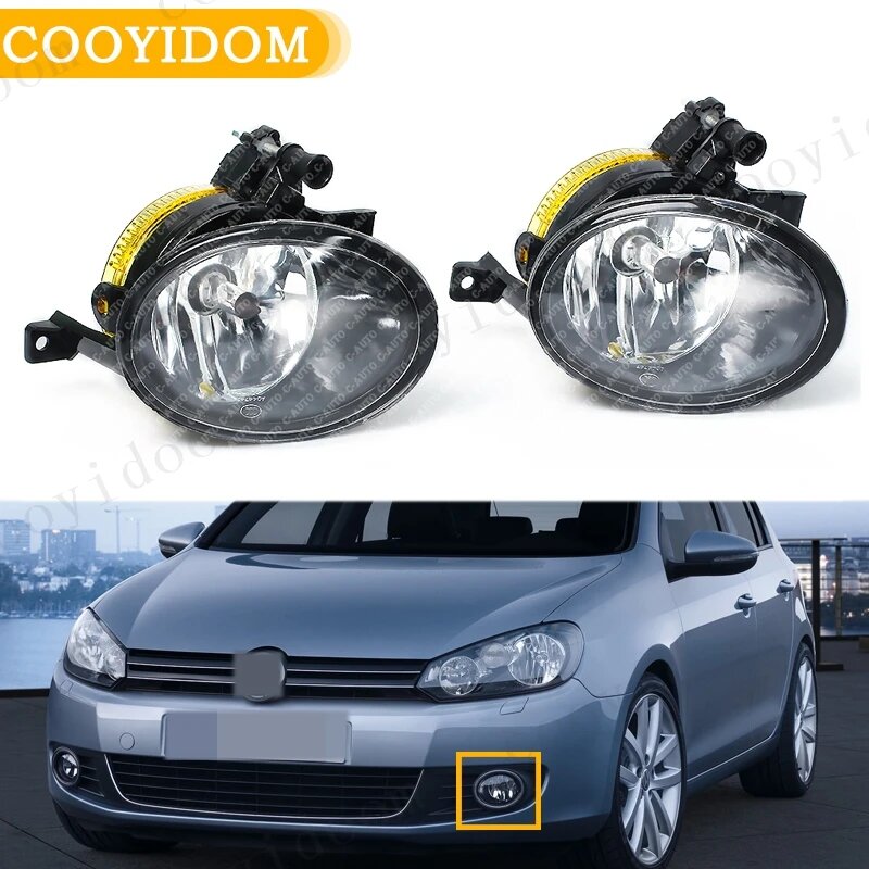 Стеклянная Автомобильная Передняя галогенная противотуманная фара для VW Golf 6 Mk6 Plus 2009 2010 2011 2012 автомобильный Стайлинг Left and Right