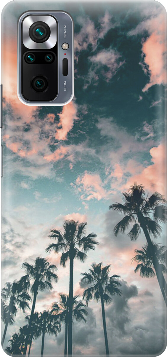 Силиконовый чехол Рассвет под пальмами на Xiaomi Redmi Note 10 Pro / Сяоми Редми Ноут 10 Про