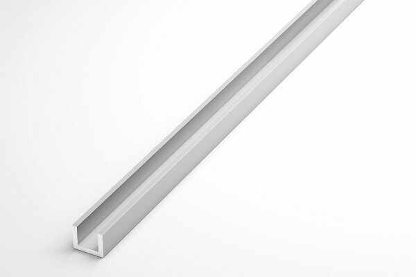 Швеллер алюминиевый 8х10х1,5 мм, длина 1,0 м, лука, ШВ 01.1000.501л анод серебро матовое, 4шт