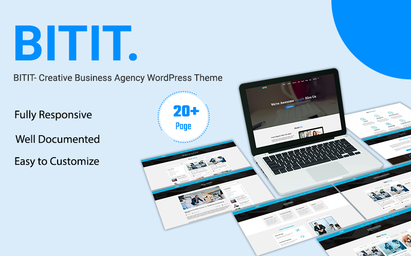 Подарочный сертификат на Шаблон для сайта Вордпресс с демоконтентом BITIT- Creative Business Agency Elementor WordPress Theme